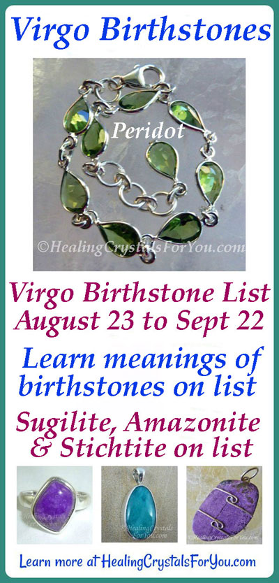 Virgo Birthstone List Birthstones & Meanings 23rd Aug - 22nd Sept